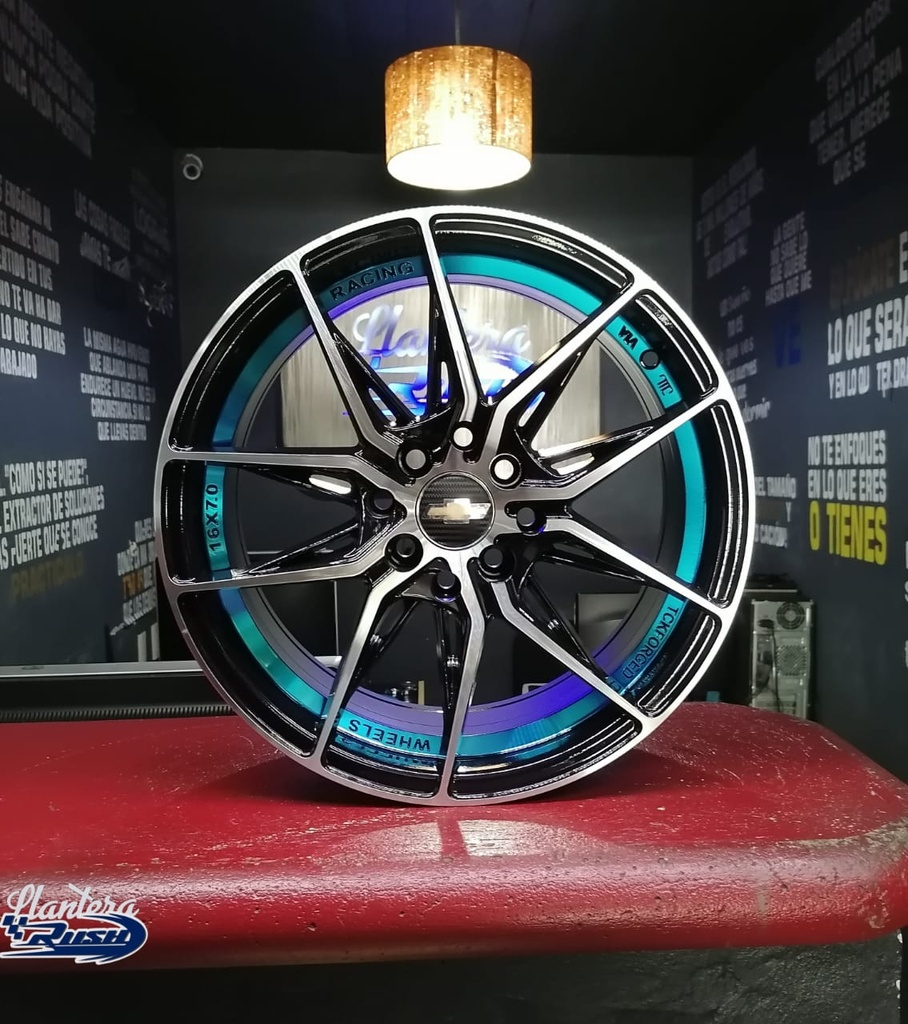 JUEGO DE RINES 16"X7" 4-100/114.3 TIPO CHEVROLET | RUSH