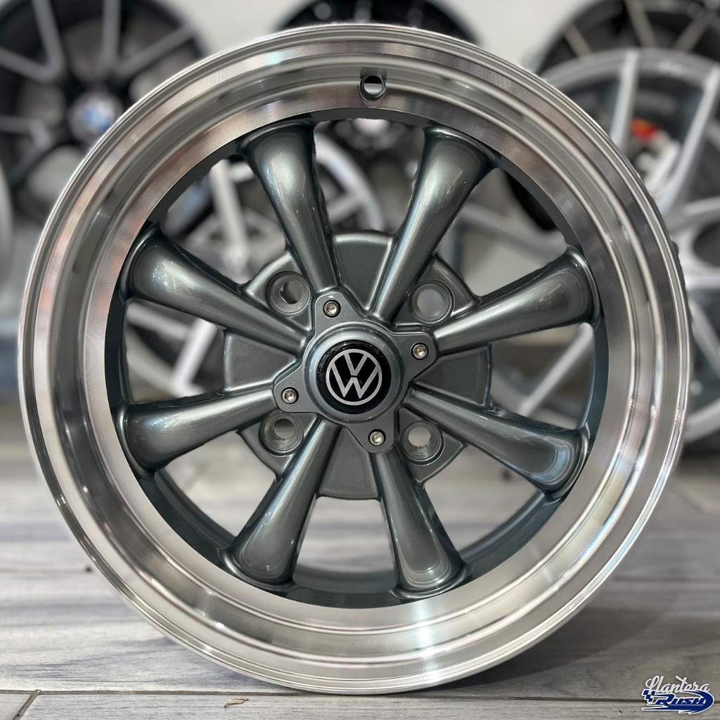JUEGO DE RINES 15"X5.5" 4-130 TIPO VW SPIDER | RUSH